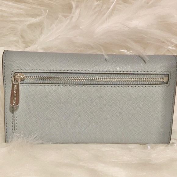 Michael Kors | Bags | New Michael Kors Trifold Pale Blue Wallet | Poshmark